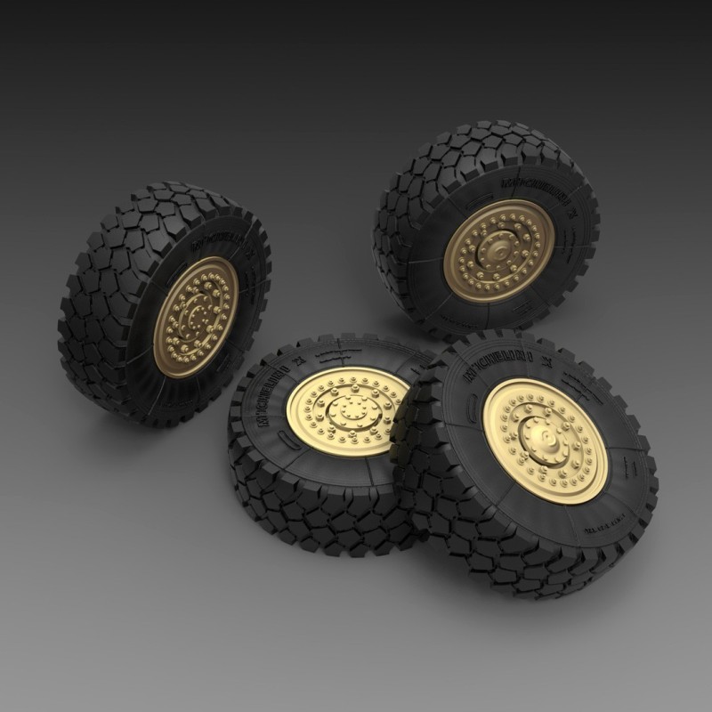 U.S. 4x4 MRAP sagged wheels (1/35)